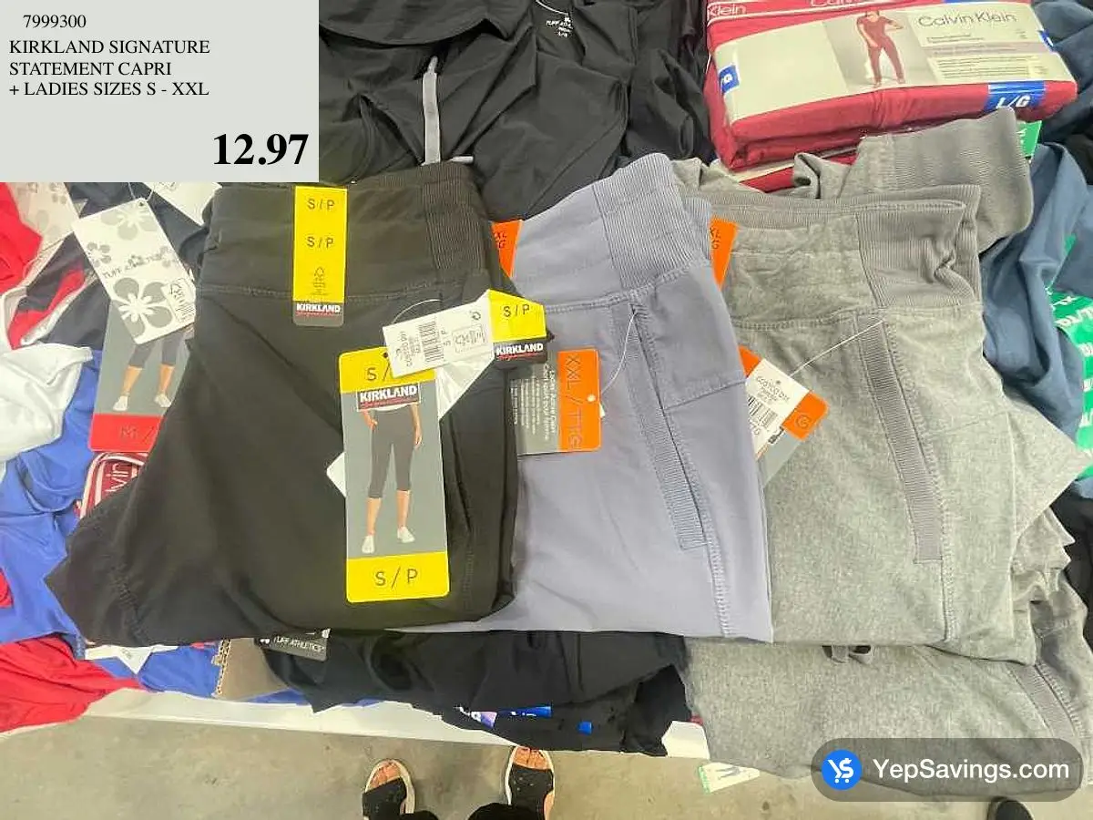 KIRKLAND SIGNATURE STATEMENT CAPRI + LADIES SIZES S - XXL at Costco ...