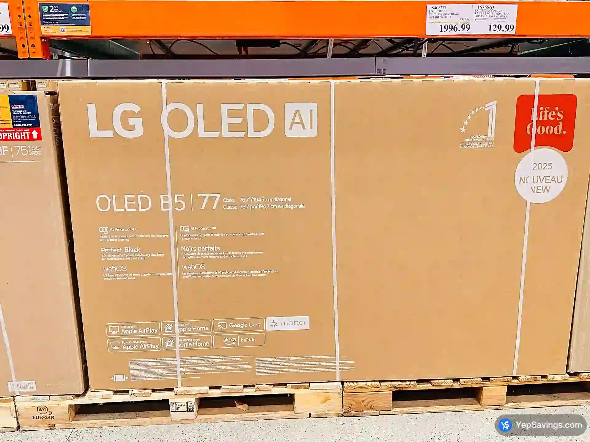 COSTCO LG OLED77B5 77" CLASS (76.5" DIAG) 4K UHD OLED TV (ITM 9408277 ...