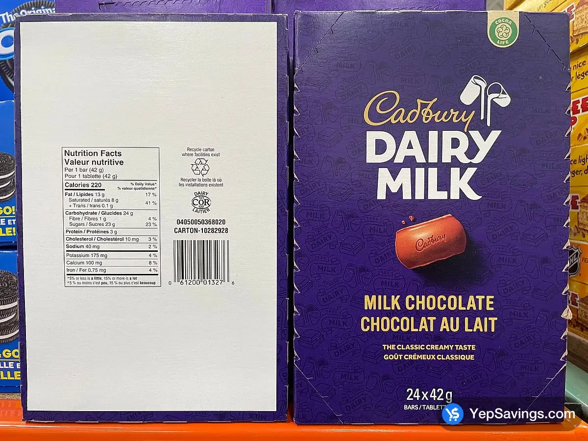CADBURY DAIRY MILK 24 x 42 g at Costco South Saskatoon