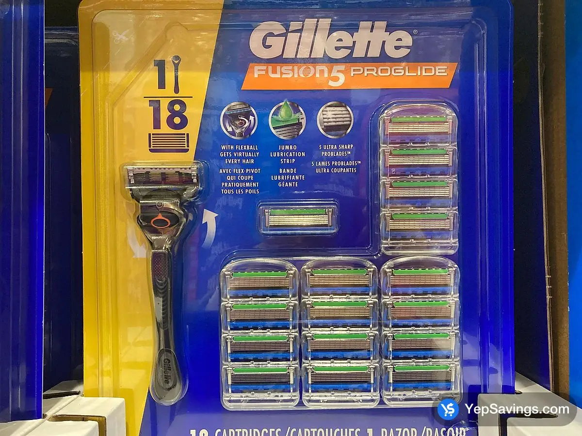 GILLETTE FUSIONS PROGLIDE PACK OF 18 at Costco South Saskatoon
