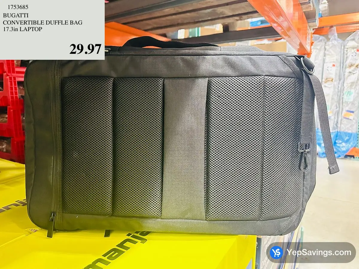 BUGATTI CONVERTIBLE DUFFLE BAG 17.3in LAPTOP at Costco Elgin Mills ...