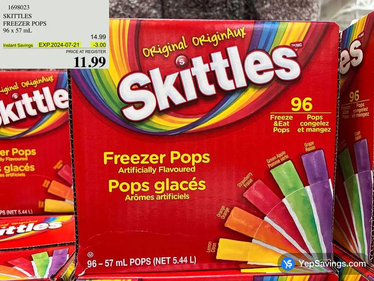 SKITTLES FREEZER POPS 96 x 57 mL at Costco 693 Wonderland Rd London