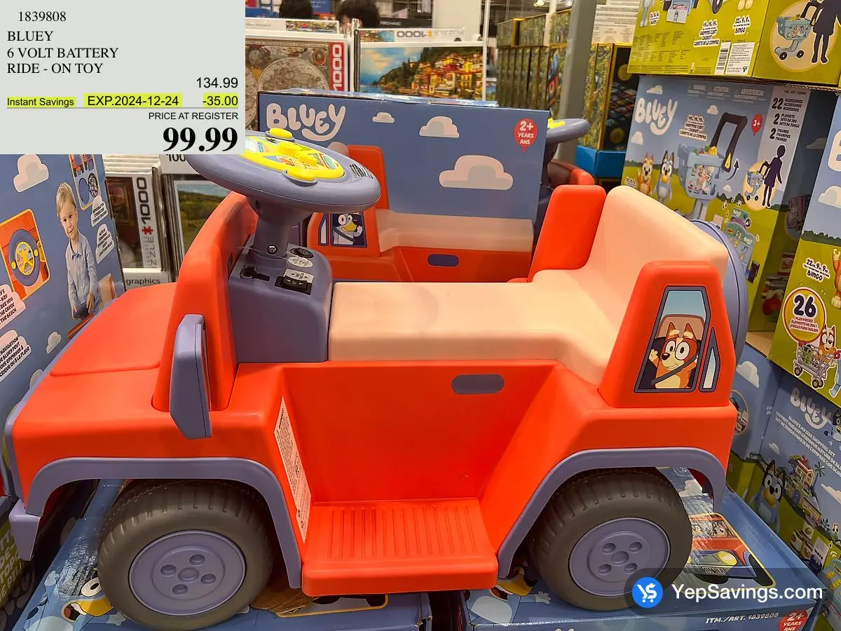 BLUEY 6 VOLT BATTERY RIDE - ON TOY at Costco McGillivray Winnipeg