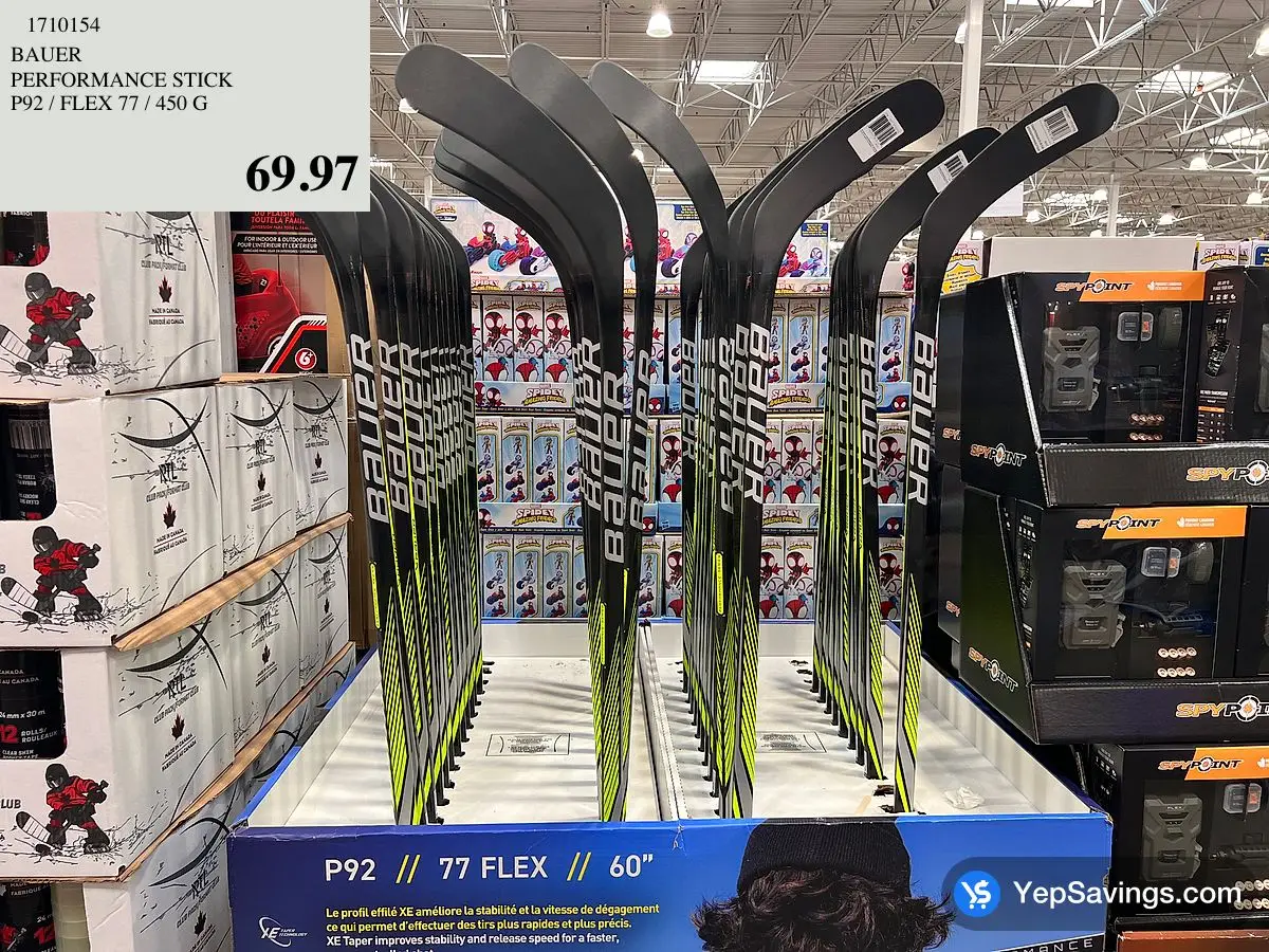 BAUER PERFORMANCE STICK P92 / FLEX 77 / 450 G at Costco Beacon Hill Calgary