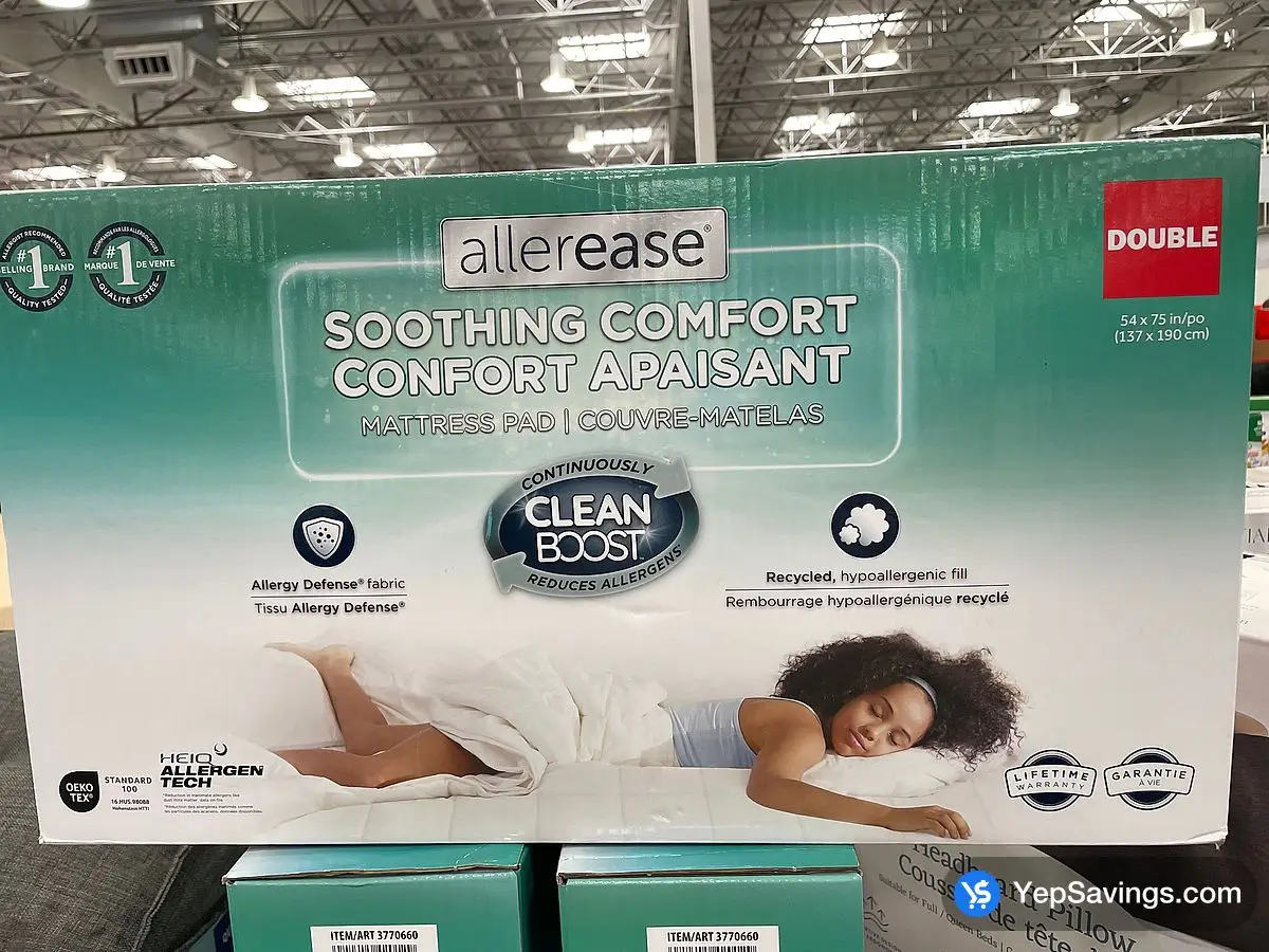 ALLEREASE MATTRESS PAD DOUBLE 54 " X 75 " at Costco South Saskatoon