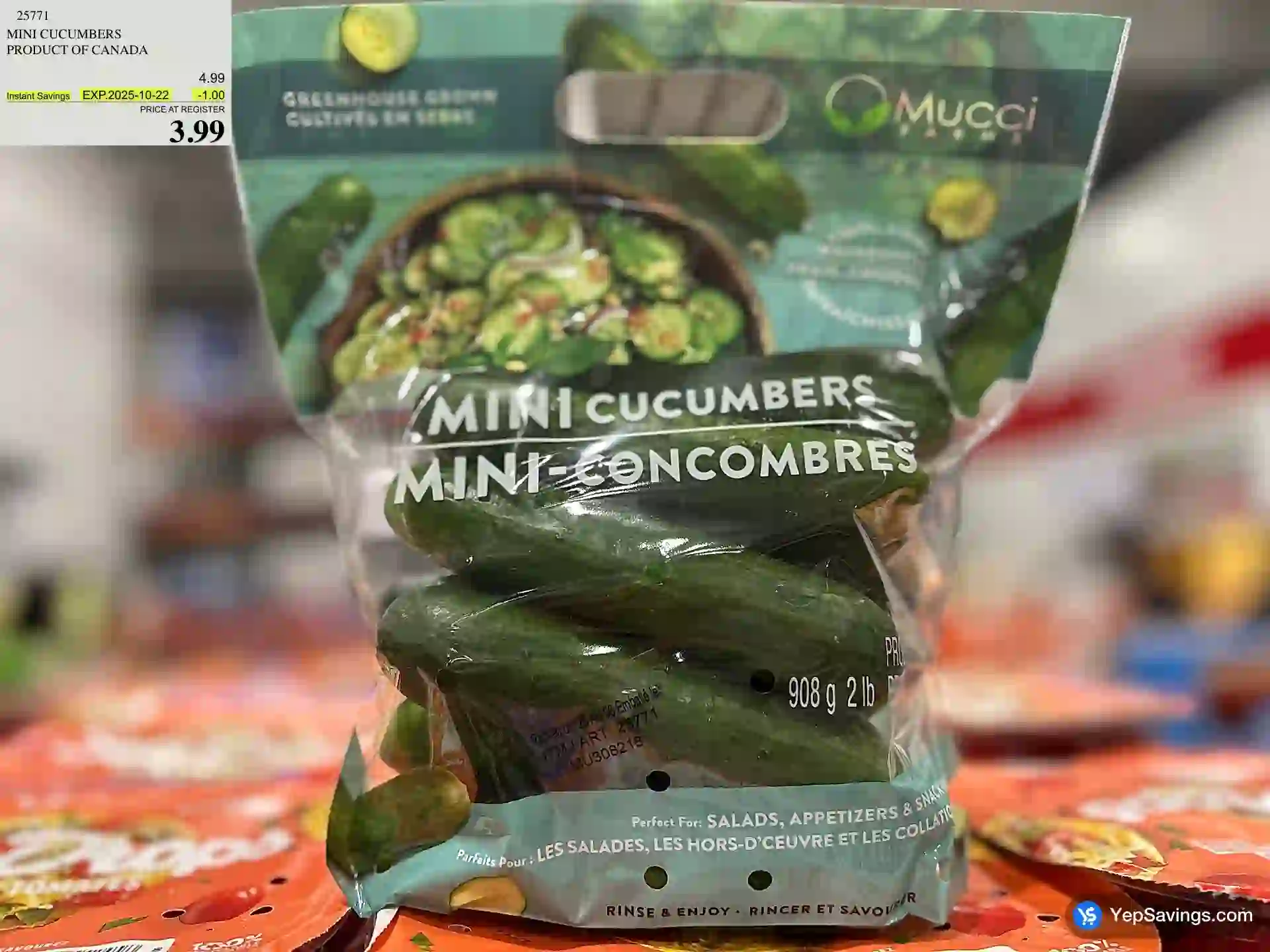 COSTCO MINI CUCUMBERS PRODUCT OF CANADA – (ITM 25771) – Burlington