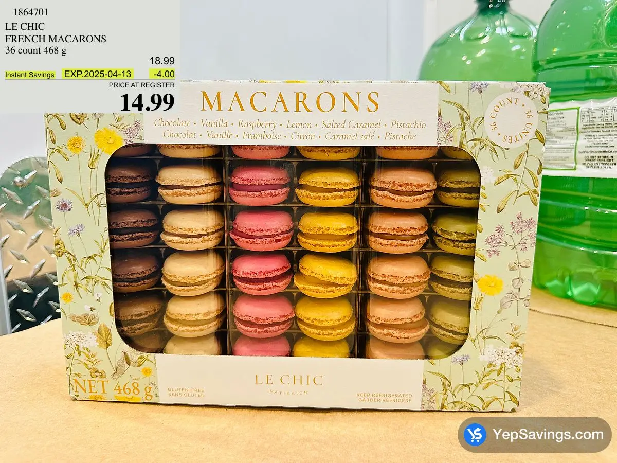 LE CHIC FRENCH MACARONS 36 count 468 g at Costco South Saskatoon