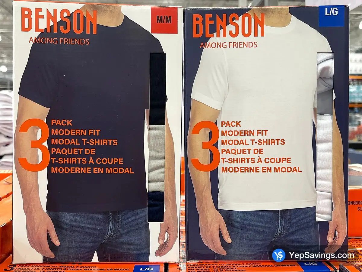 COSTCO BENSON MODAL CREW SHIRT 3PK + MENS SIZES S - XXL – Calgary