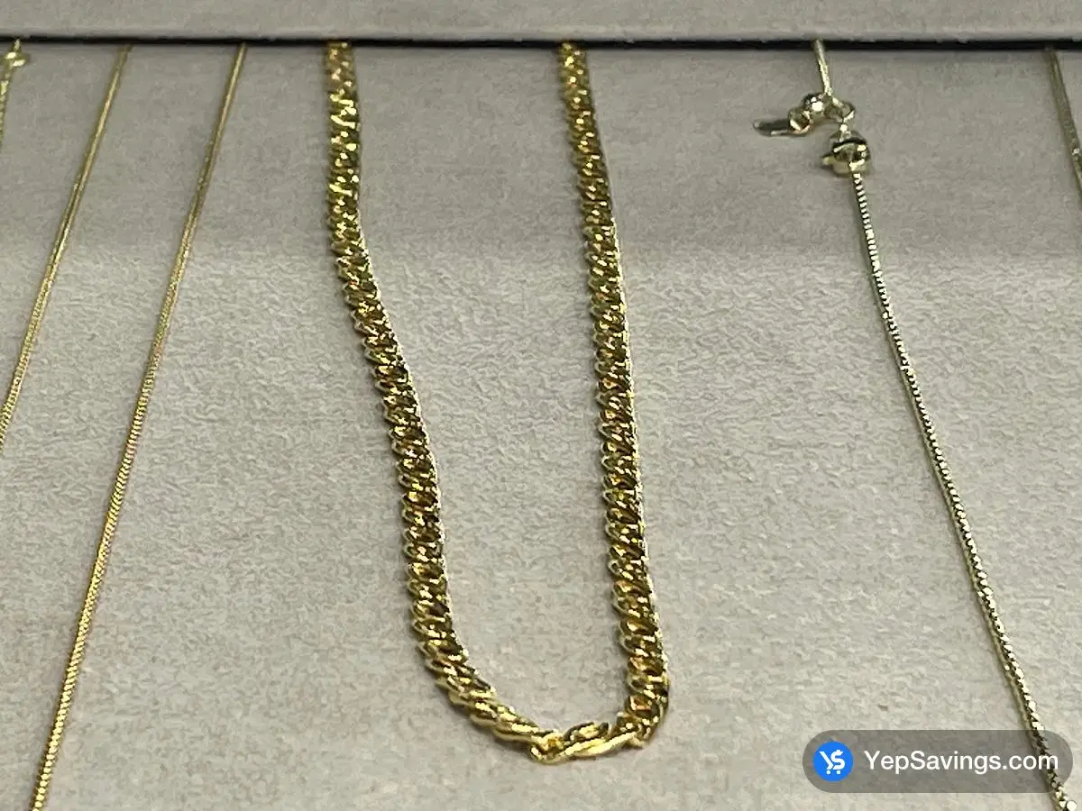14KT YELLOW GOLD FANCY CATS EYE LINK CHAIN 17 " at Costco {0} {1}