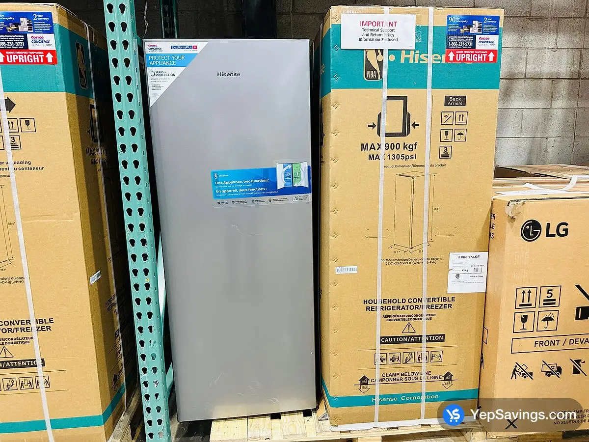 HISENSE 6.0 CU.FT CONVERTIBLE FREEZER OR FRIDGE at Costco South Saskatoon