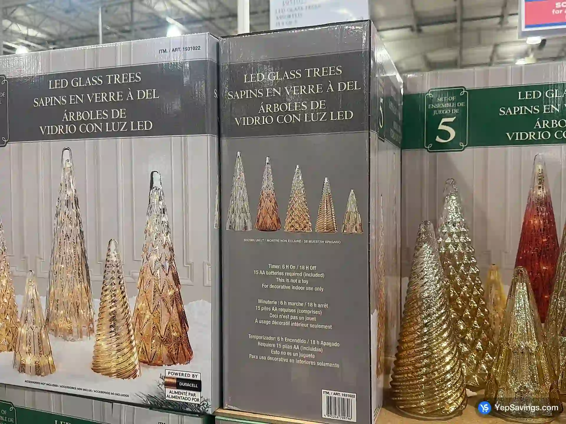 COSTCO LED GLASS TREES ASSORTED SET OF 5 (ITM 1931022) – Edmonton