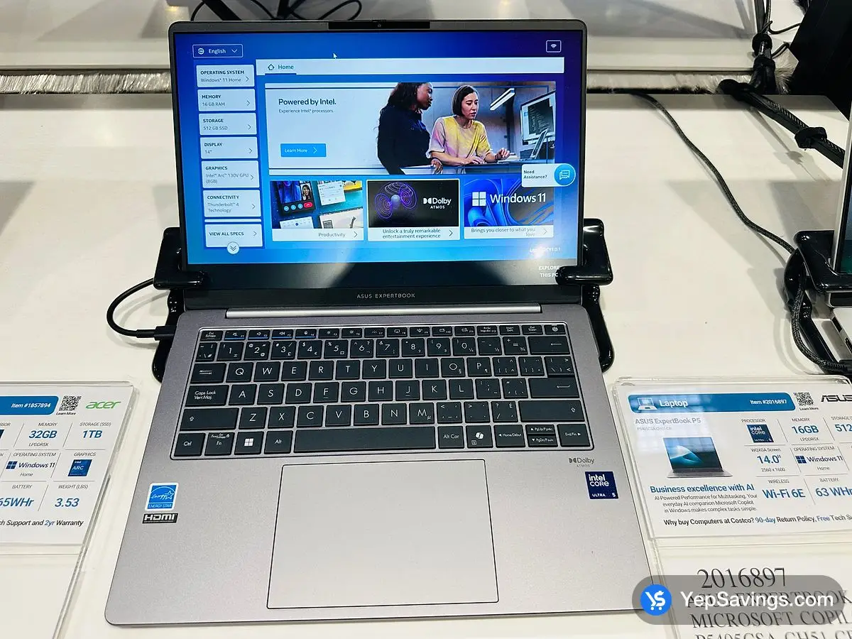 ASUS EXPERTBOOK P5 MICROSOFT COPILOT + PC P5405CSA - CH51 - CB at Costco Beacon Hill Calgary