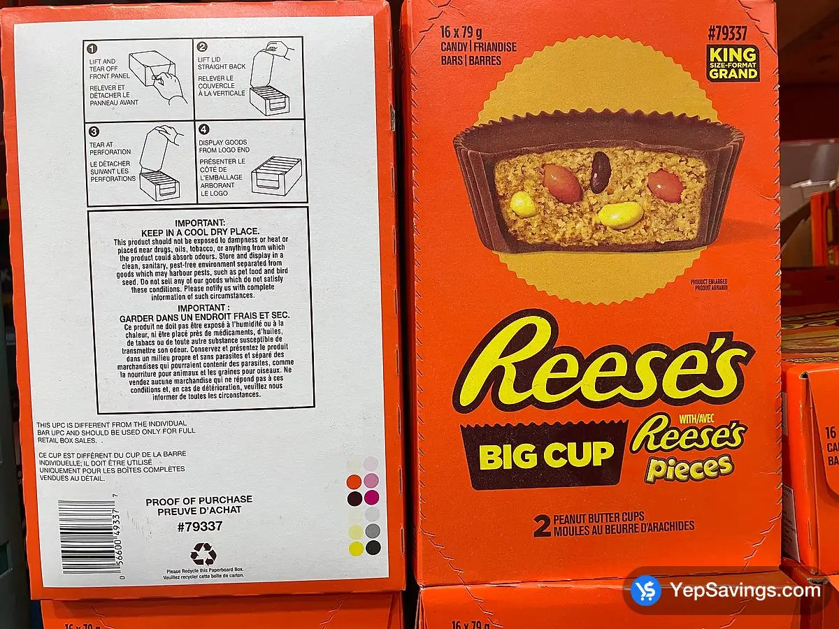 REESE PIECES BIG CUP KING SIZE 16 x 79 g at Costco South Saskatoon