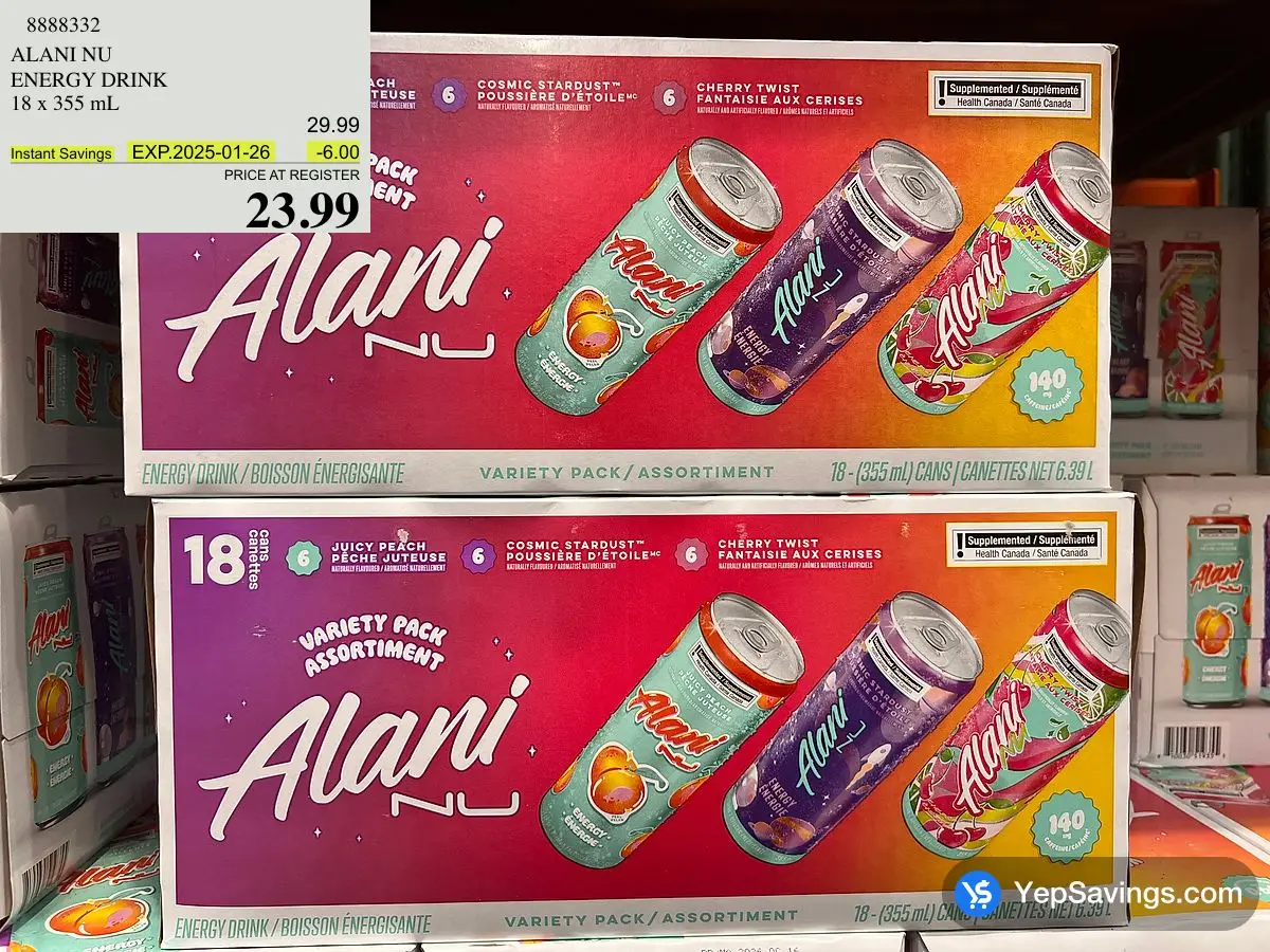 ALANI NU ENERGY DRINK 18 x 355 mL at Costco Warden Ave Toronto