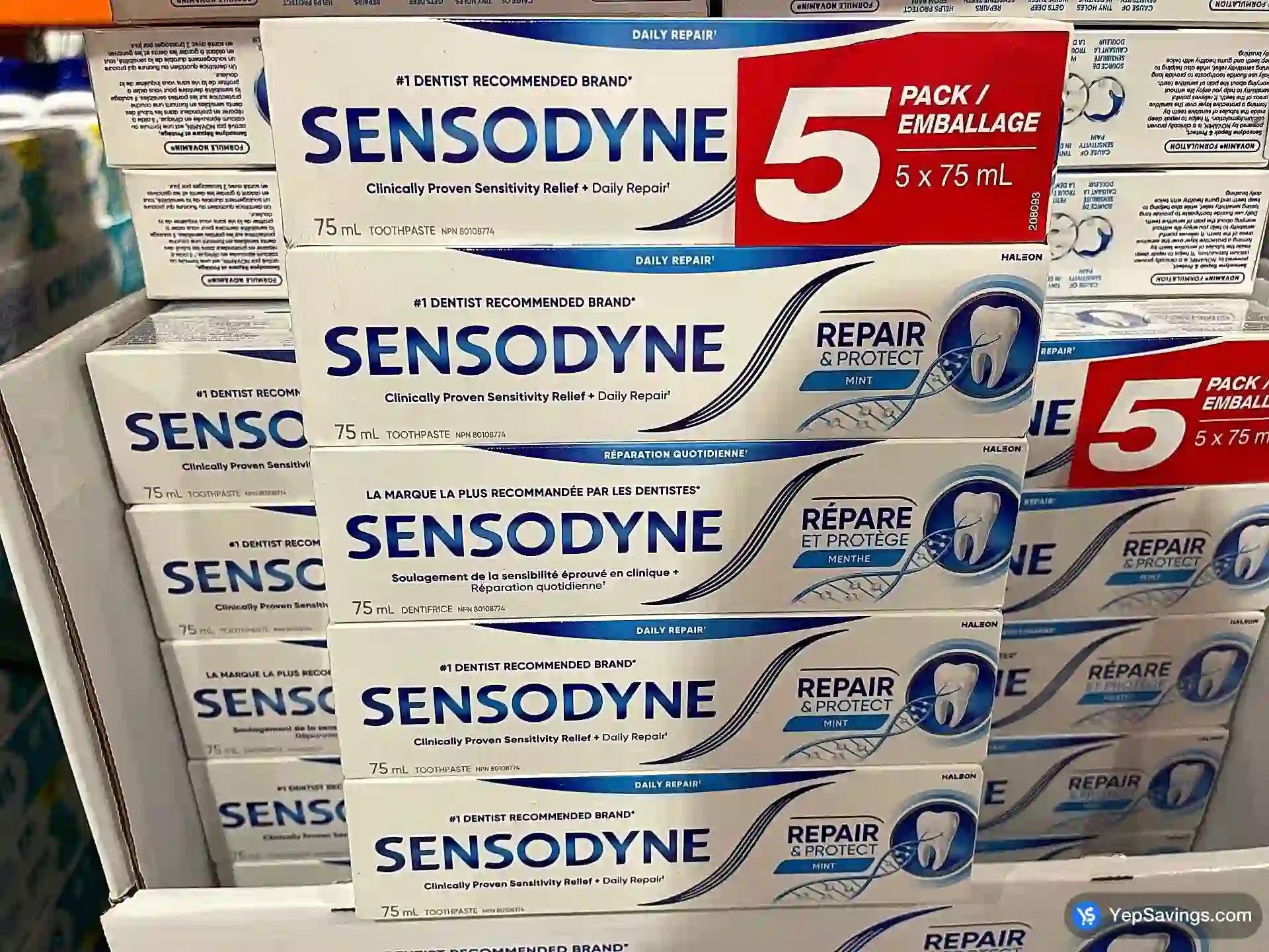 COSTCO SENSODYNE TOOTHPASTE REPAIR & PROTECT 5 x 75 mL (ITM 1288141 ...