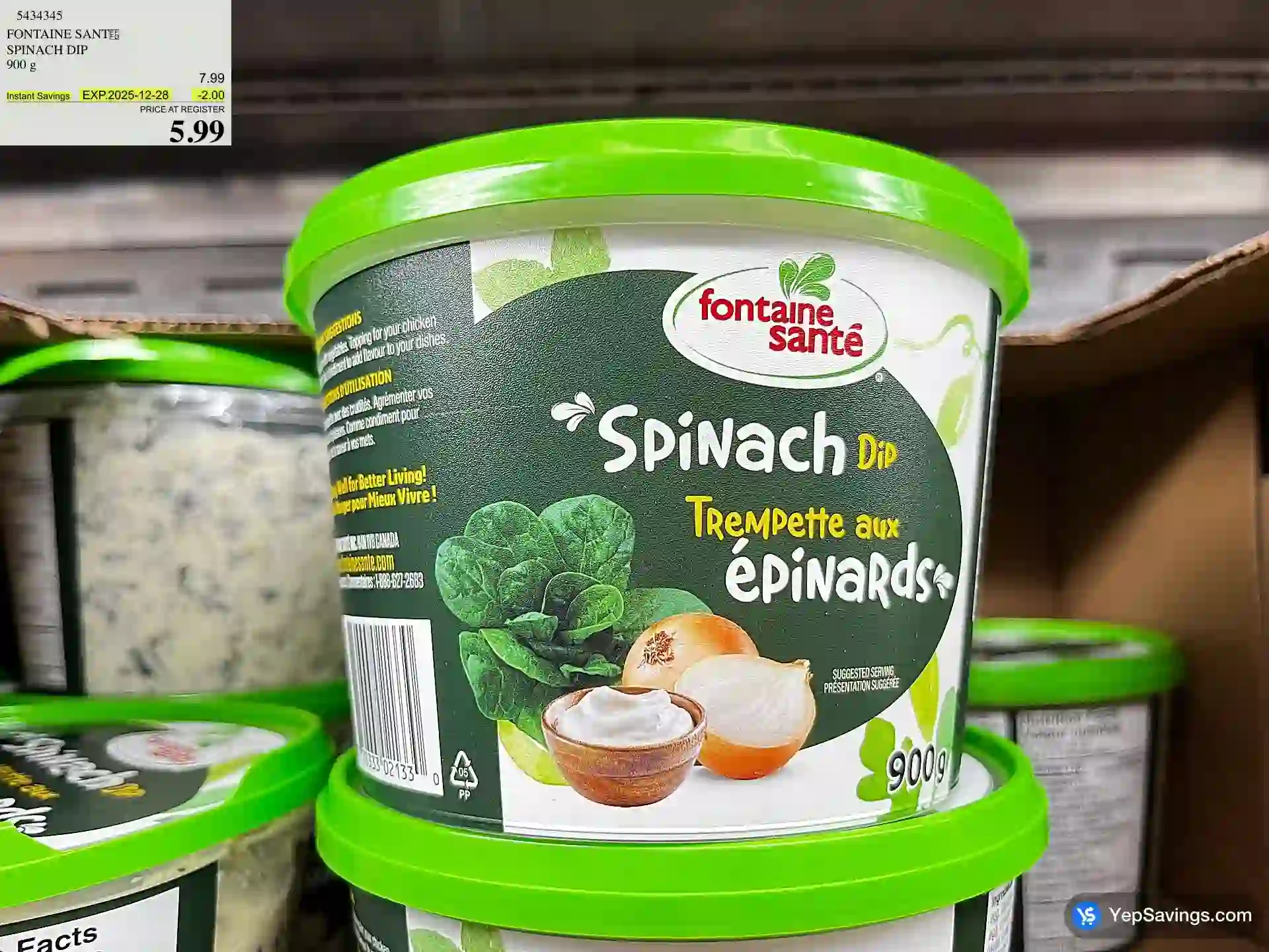 COSTCO FONTAINE SANTÉ SPINACH DIP 900 g (ITM 5434345) – Calgary
