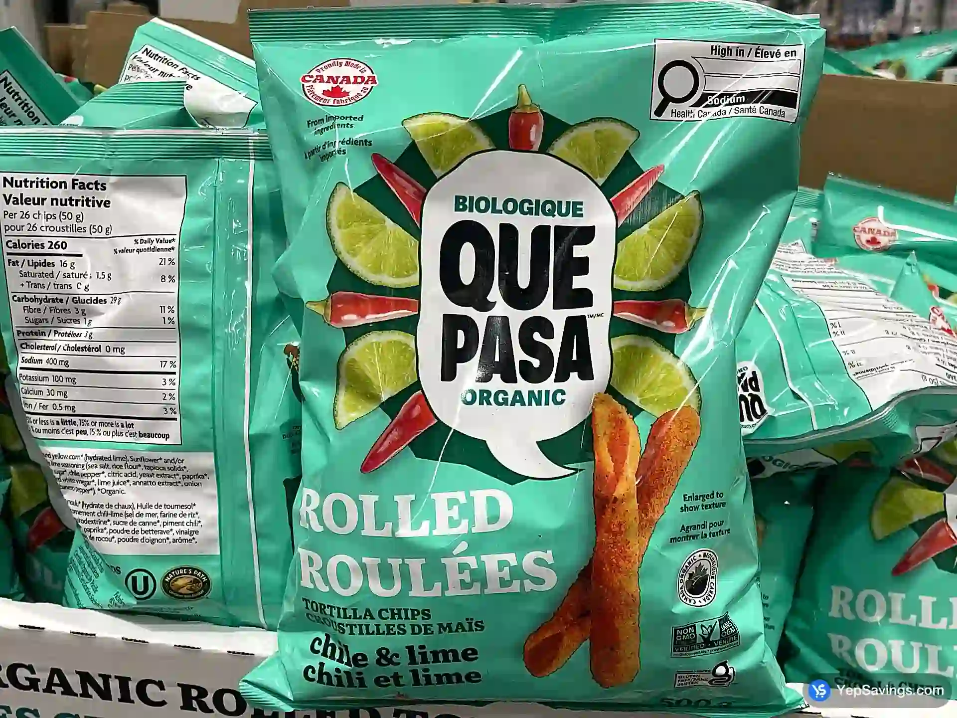 COSTCO QUE PASA ORGANIC ROLLED CHIPS 500 g (ITM 2228179) – Langley