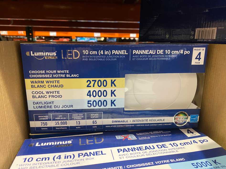 LUMINUS LED INTEGRATED PANEL PACK OF 4 at Costco 91 St NW Edmonton