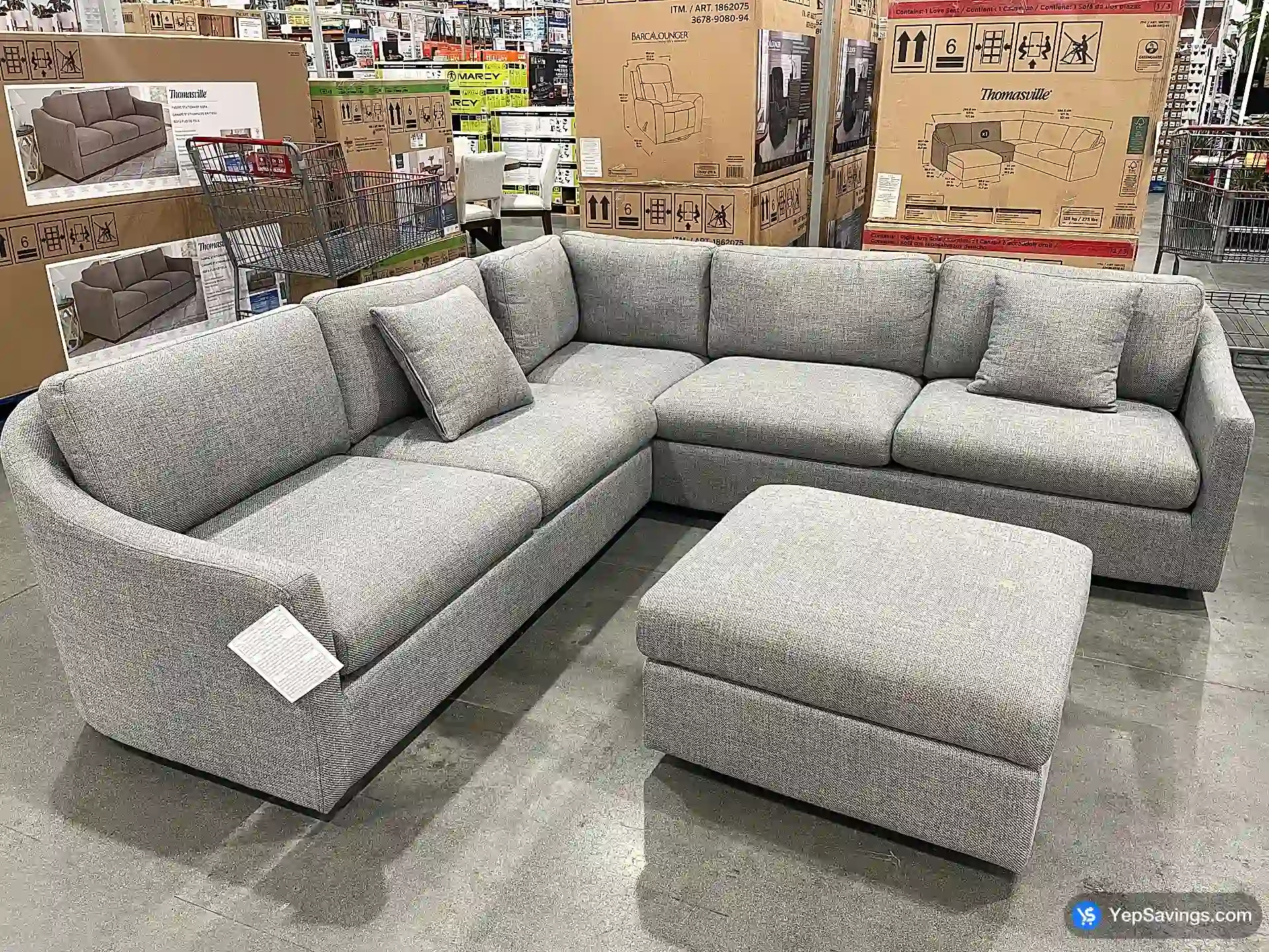 COSTCO THOMASVILLE 3PC FABRIC SECTIONAL 3 BOXES (ITM 1861712) – Langley