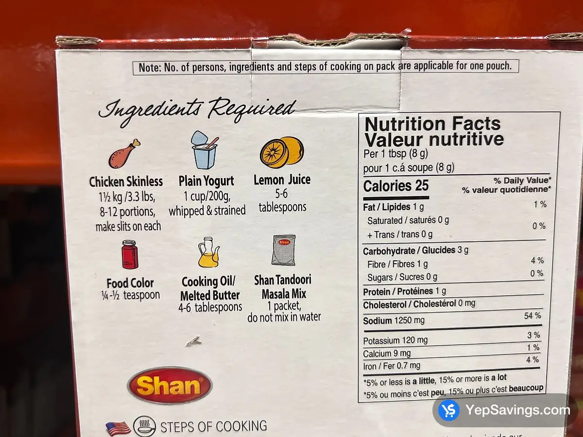 SHAN TANDOORI MASALA 4 x 60 g – Costco deal in Canada (ITM 1772732 ...