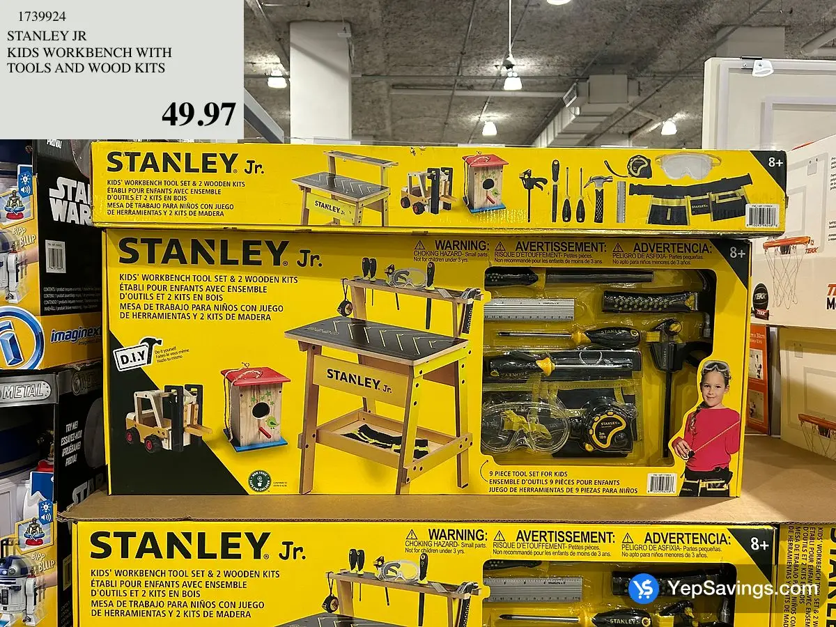 STANLEY JR KIDS WORKBENCH WITH TOOLS AND WOOD KITS at Costco South ...