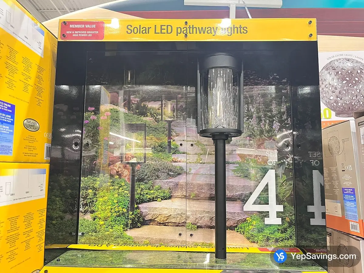 NATURALLY SOLAR SOLAR LED PATHWAY PACK OF 4 at Costco South Saskatoon