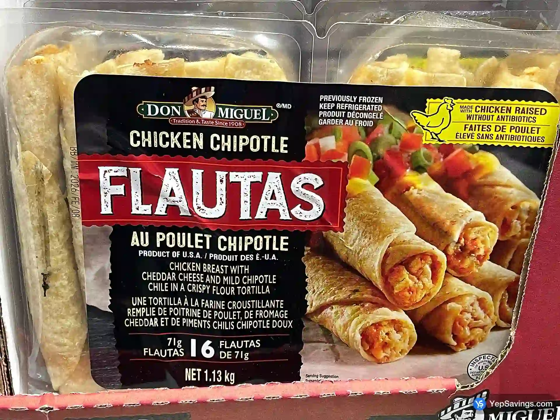 COSTCO DON MIGUEL CHICKEN FLAUTAS 1.13 kg (ITM 1976864) – Langley
