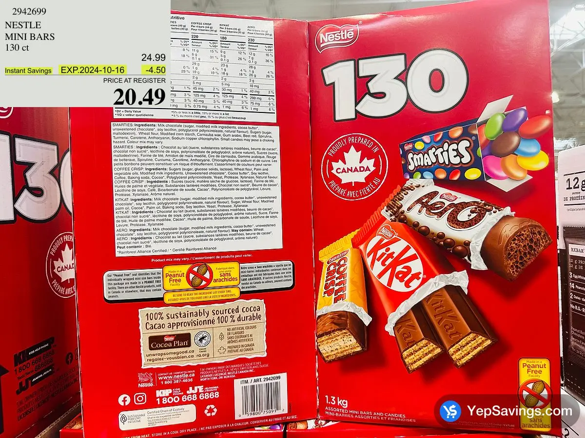 NESTLE MINI BARS 130 ct at Costco Warden Ave Toronto