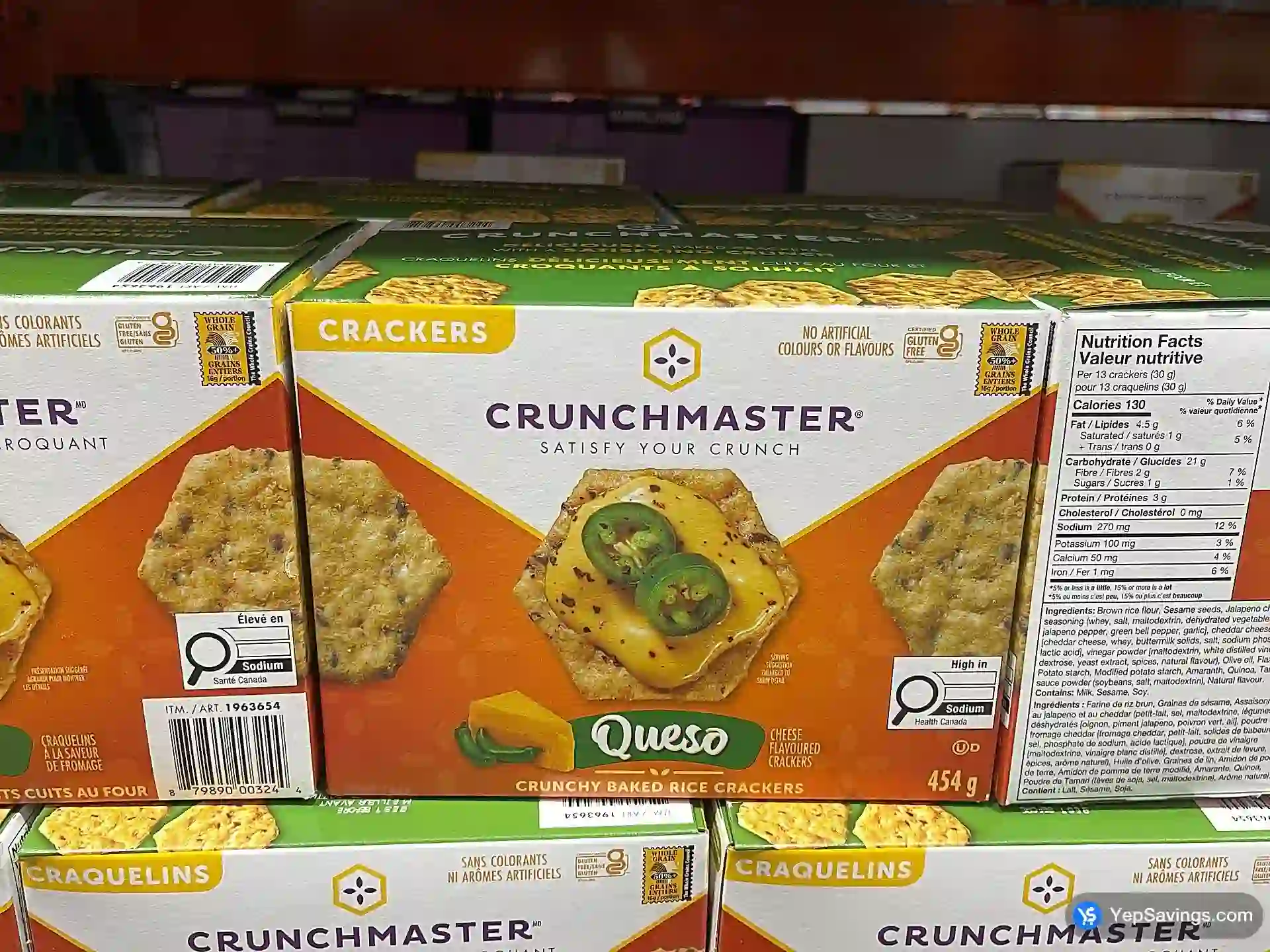 COSTCO CRUNCHMASTER QUESO RICE CRACKERS 454 g (ITM 1963654) – Langley