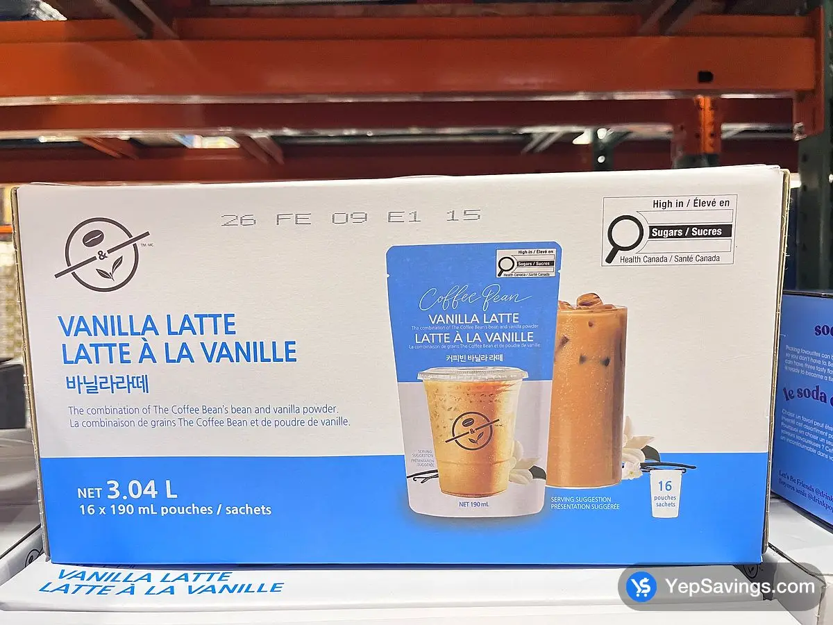 COFFEE BEAN VANILLA LATTE 16 x 190 mL at Costco South Saskatoon