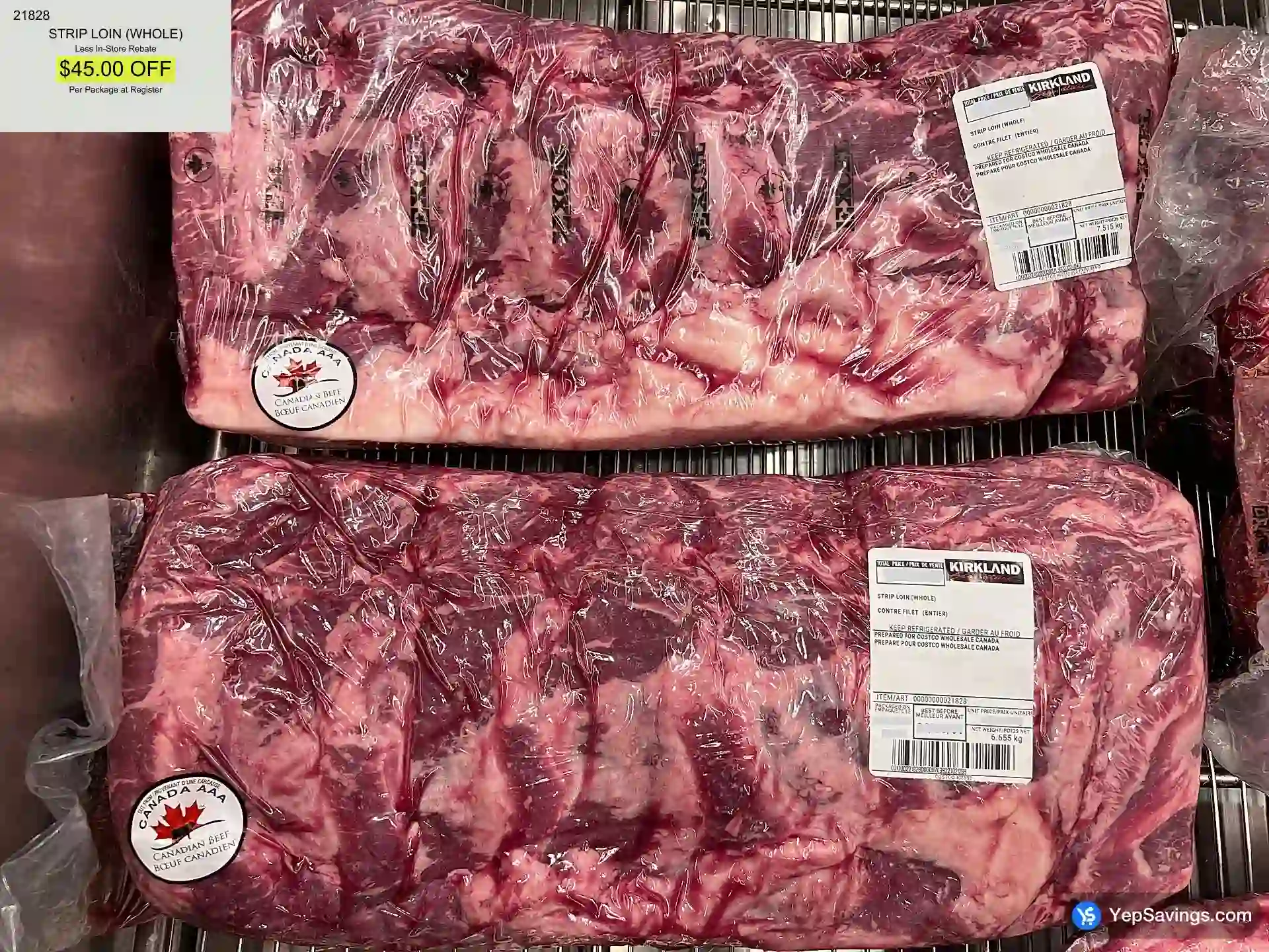 COSTCO STRIP LOIN (WHOLE) – (ITM 21828) – Langley