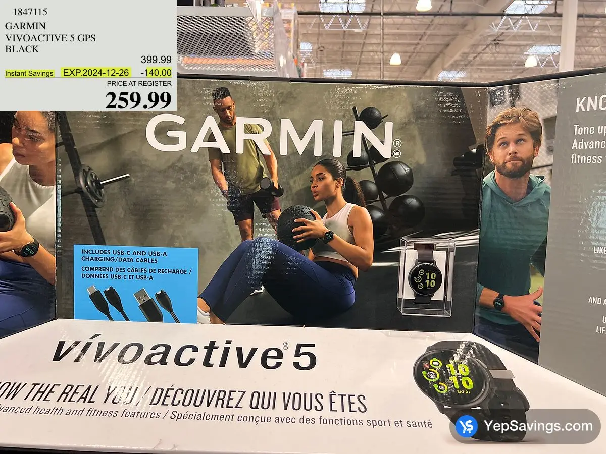 GARMIN VIVOACTIVE 5 GPS BLACK at Costco South Saskatoon