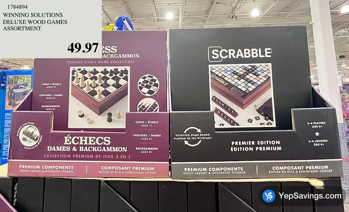 WINNING SOLUTIONS DELUXE WOOD GAMES ASSORTMENT at Costco South Saskatoon