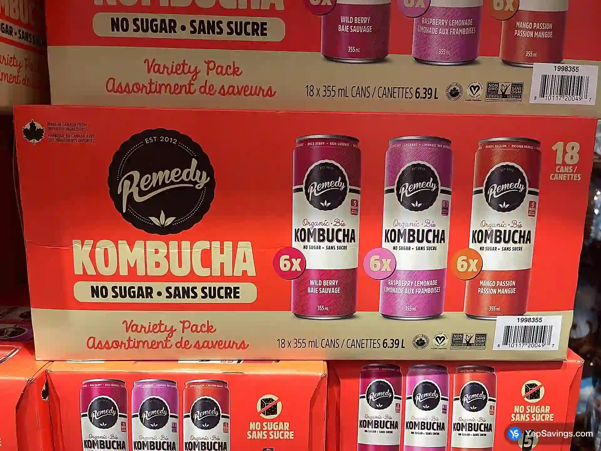 COSTCO REMEDY KOMBUCHA VARIETY 18 x 355 mL (ITM 1998355) – Langley