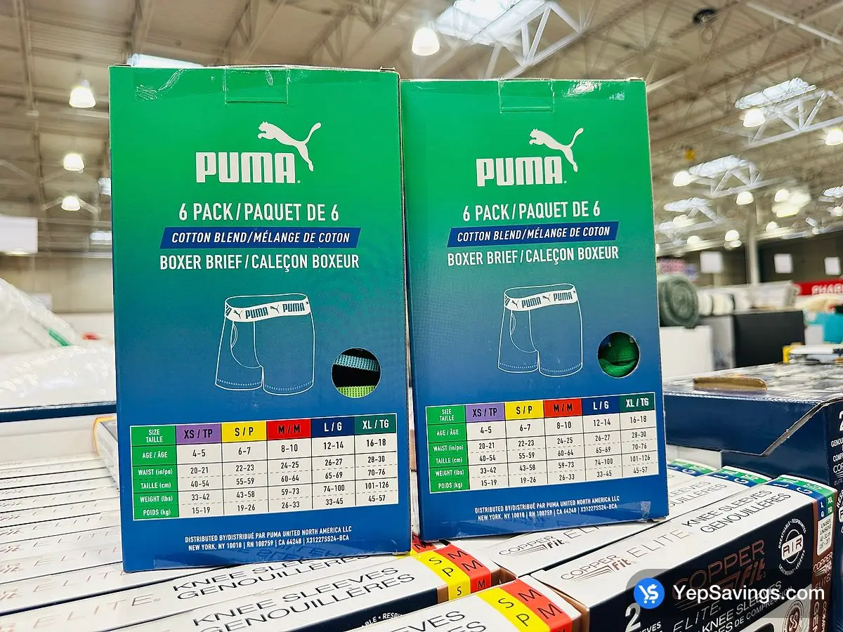 PUMA BOXER 6PK + BOYS SIZES XL ONLY at Costco South Saskatoon