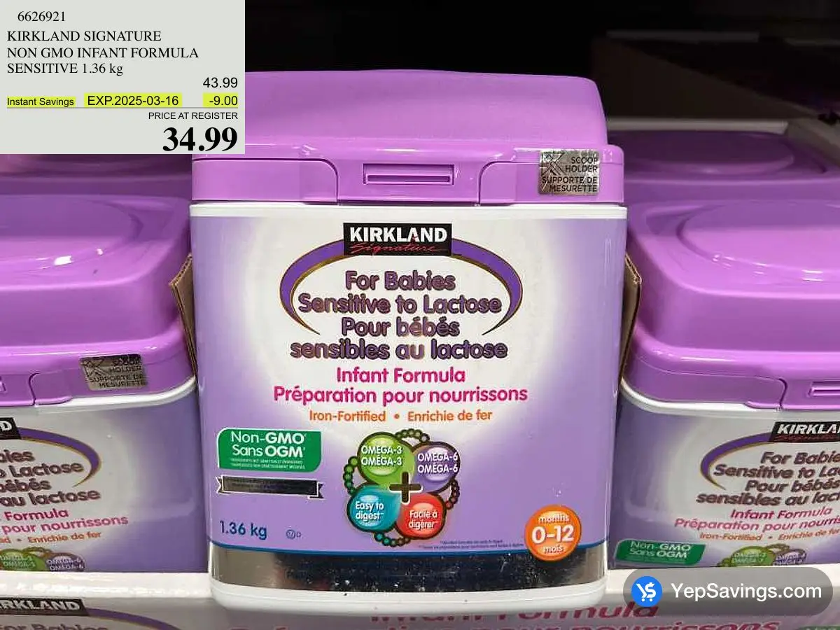 KIRKLAND SIGNATURE NON GMO INFANT FORMULA SENSITIVE 1.36 kg at Costco ...