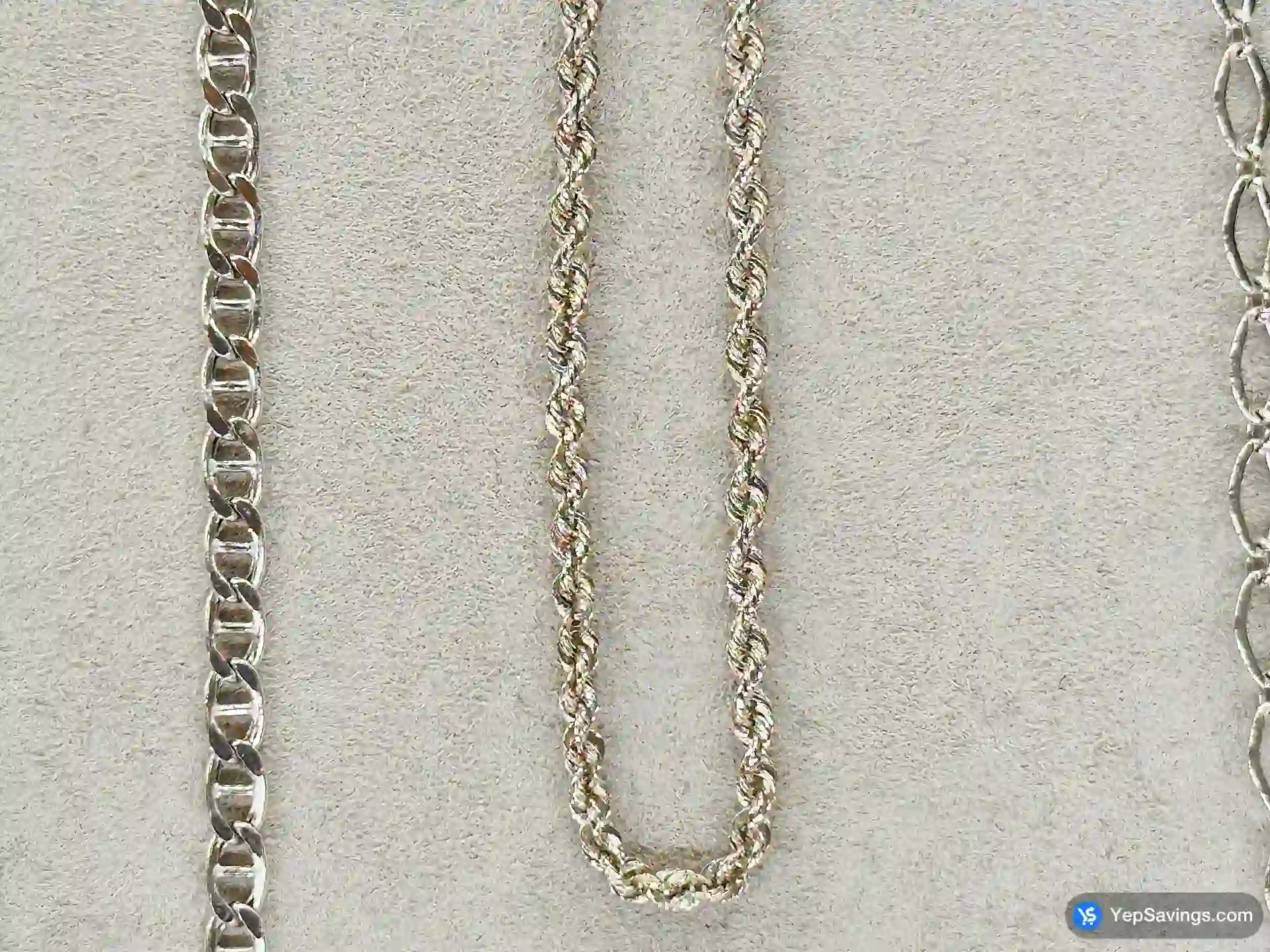 COSTCO 14KT WHITE GOLD OVAL DISK LINK CHAIN NECKLACE 18" (ITM 1294718 ...