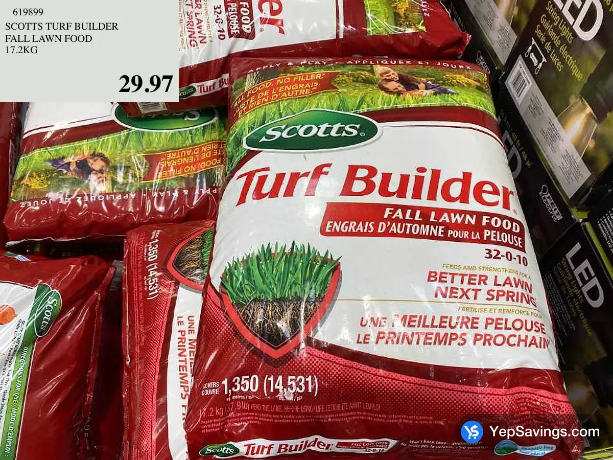 SCOTTS TURF BUILDER FALL LAWN FOOD 17.2KG at Costco South Saskatoon