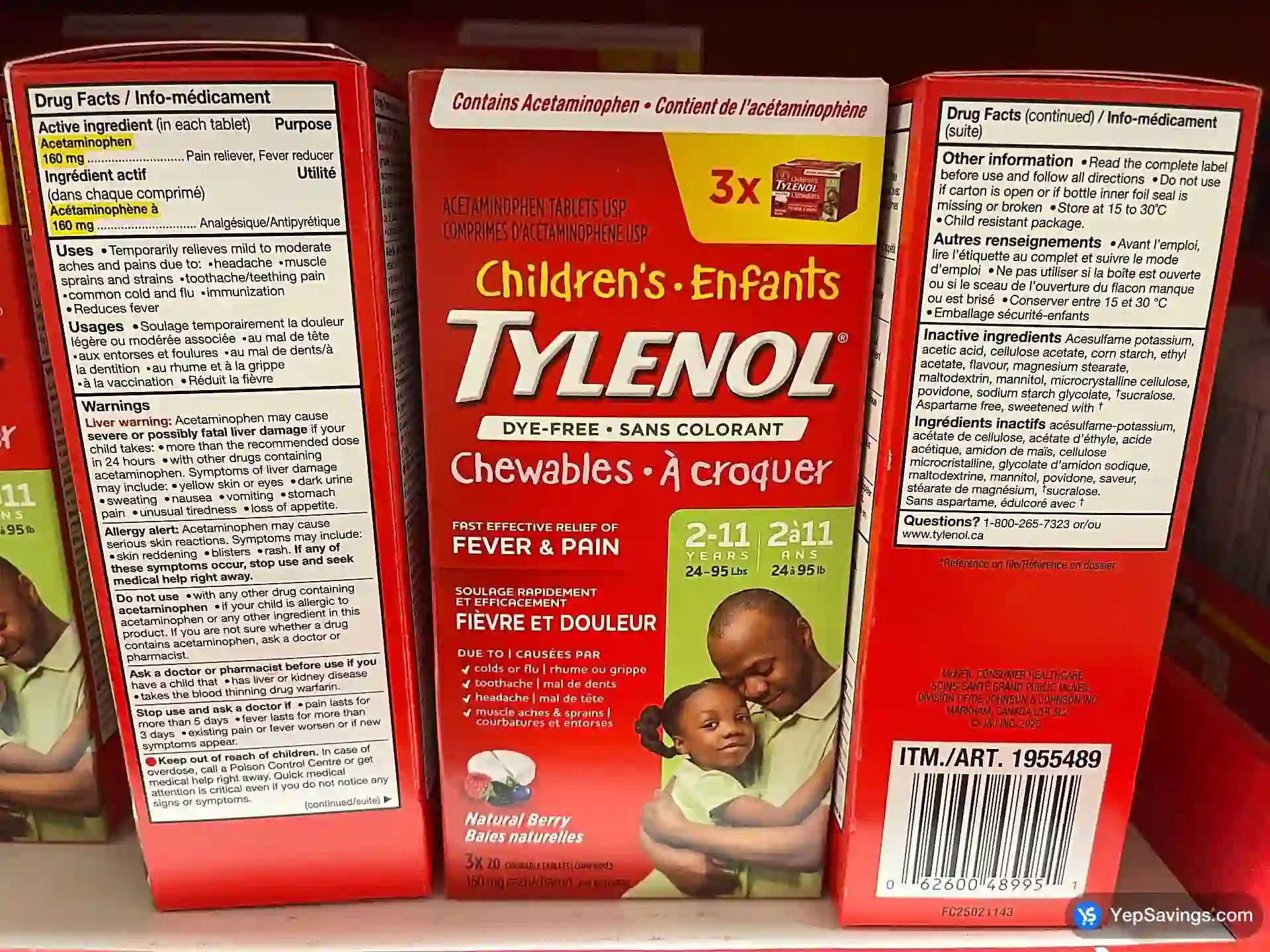 COSTCO TYLENOL CHILDRENS CHEWABLES 3 x 20 TABLETS (ITM 1955489) – Langley