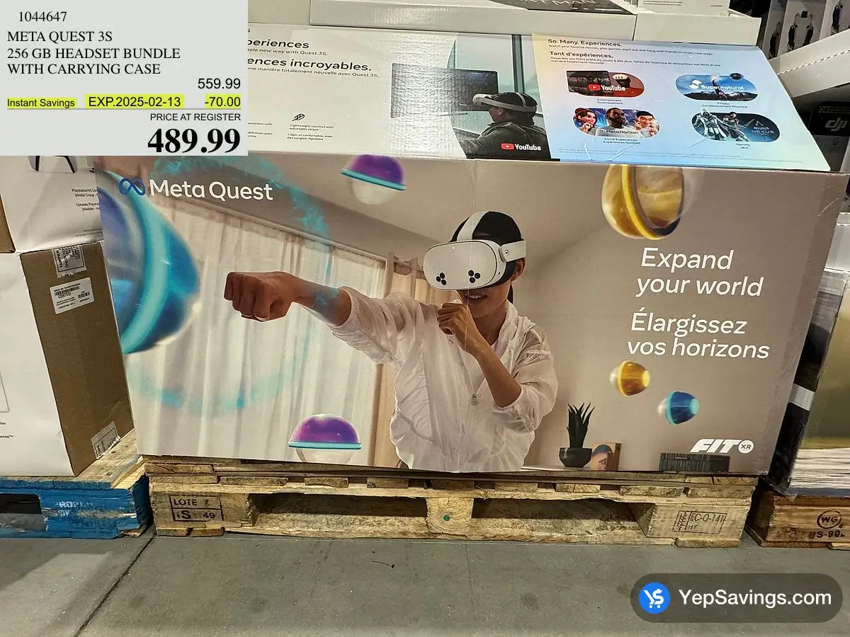 META QUEST 3S 256 GB HEADSET BUNDLE WITH CARRYING CASE at Costco ...