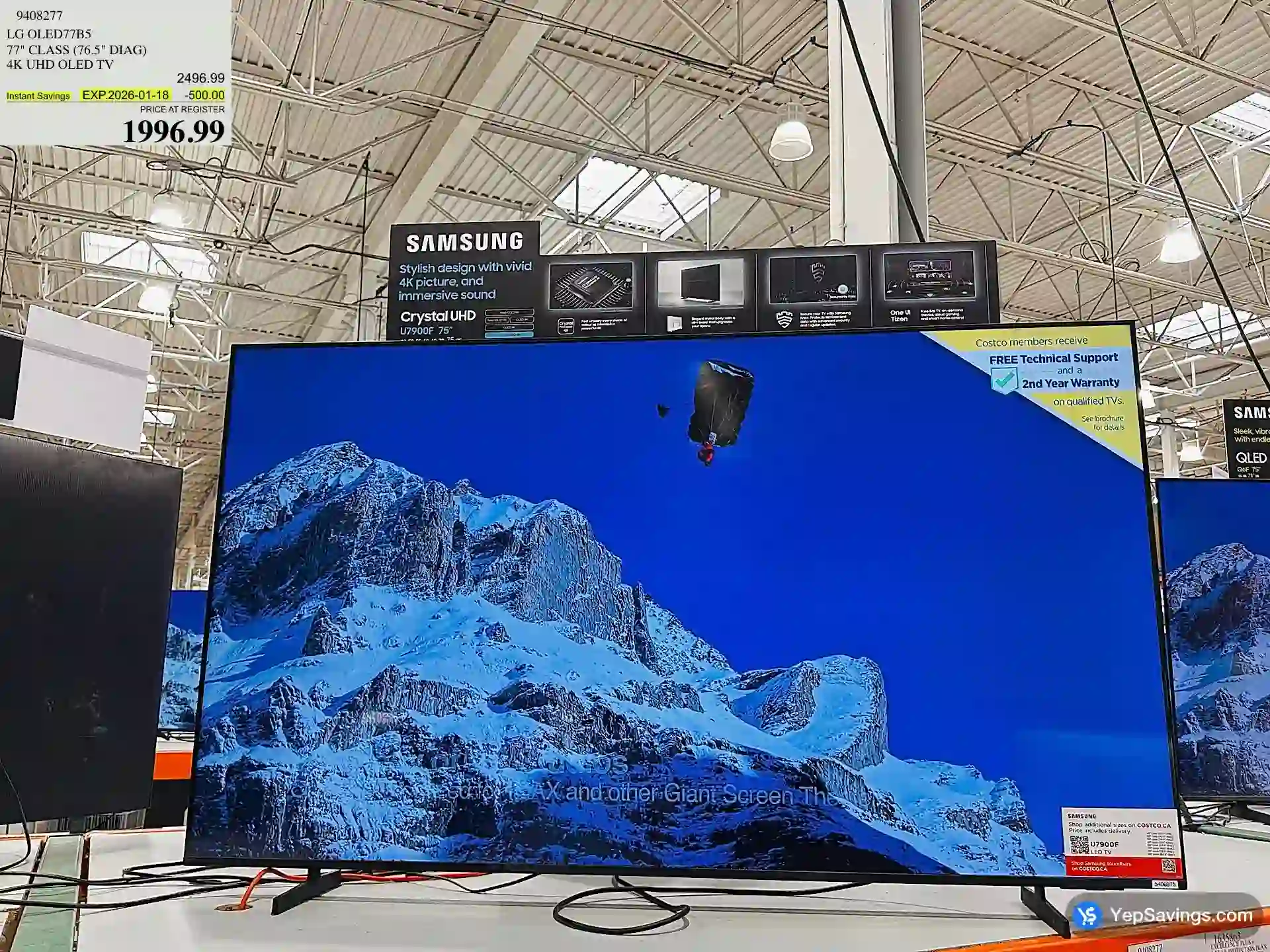 COSTCO LG OLED77B5 77" CLASS (76.5" DIAG) 4K UHD OLED TV (ITM 9408277 ...