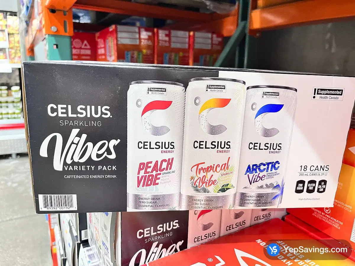 COSTCO CELSIUS VIBES ENERGY DRINK 18 x 355 mL – (ITM 2780636) – Calgary